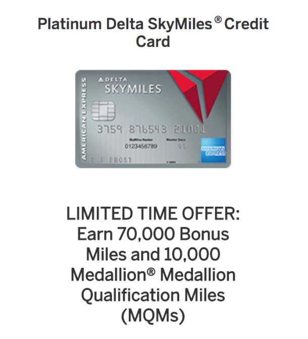 Huge Delta Platinum Card Offers: 70K Miles, 10K Elite Miles, & $100 ...